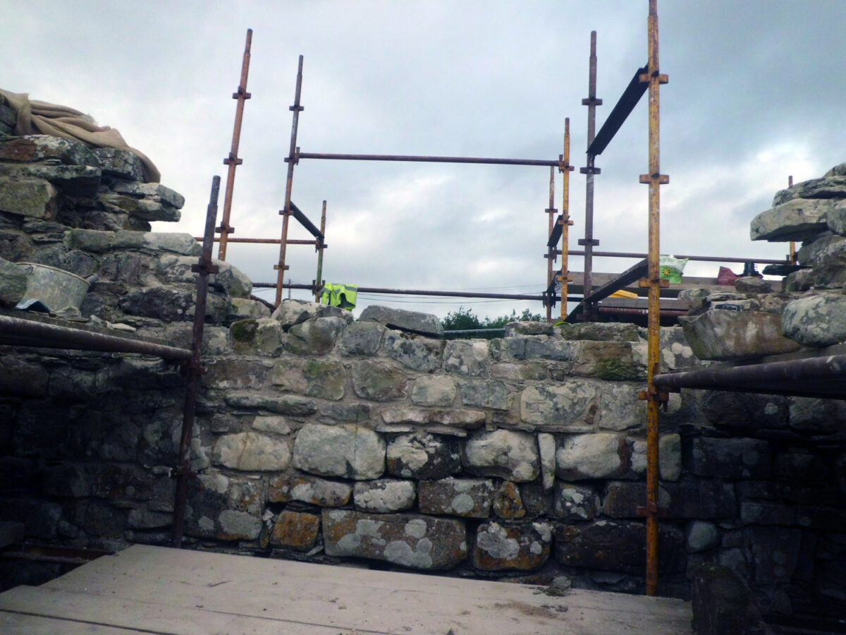 Work completed on East wall of Kilbarron Church - Kilbarron Castle